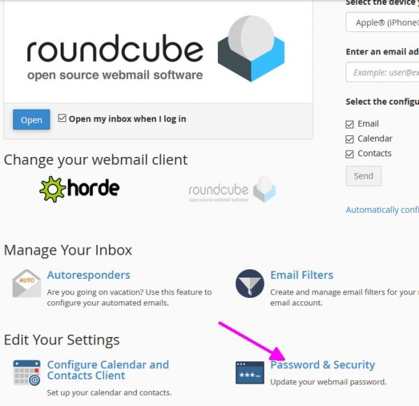 Update Email Password Roundcube Webmail 1.4x in cPanel 90.x | PcComputer